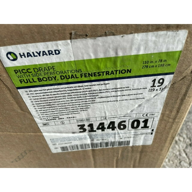 Halyard Inc Cardiovascular Drape PICC Drape 78 W X 110 L Inch Sterile ...