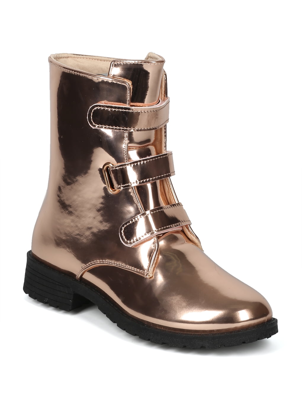 New Women Leatherette Hook and Loop Combat Boot - 17998 By Yoki ...