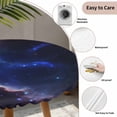 Fantasy Stars Round Fitted Tablecloth with Elastic Edge Dark Blue Sky ...