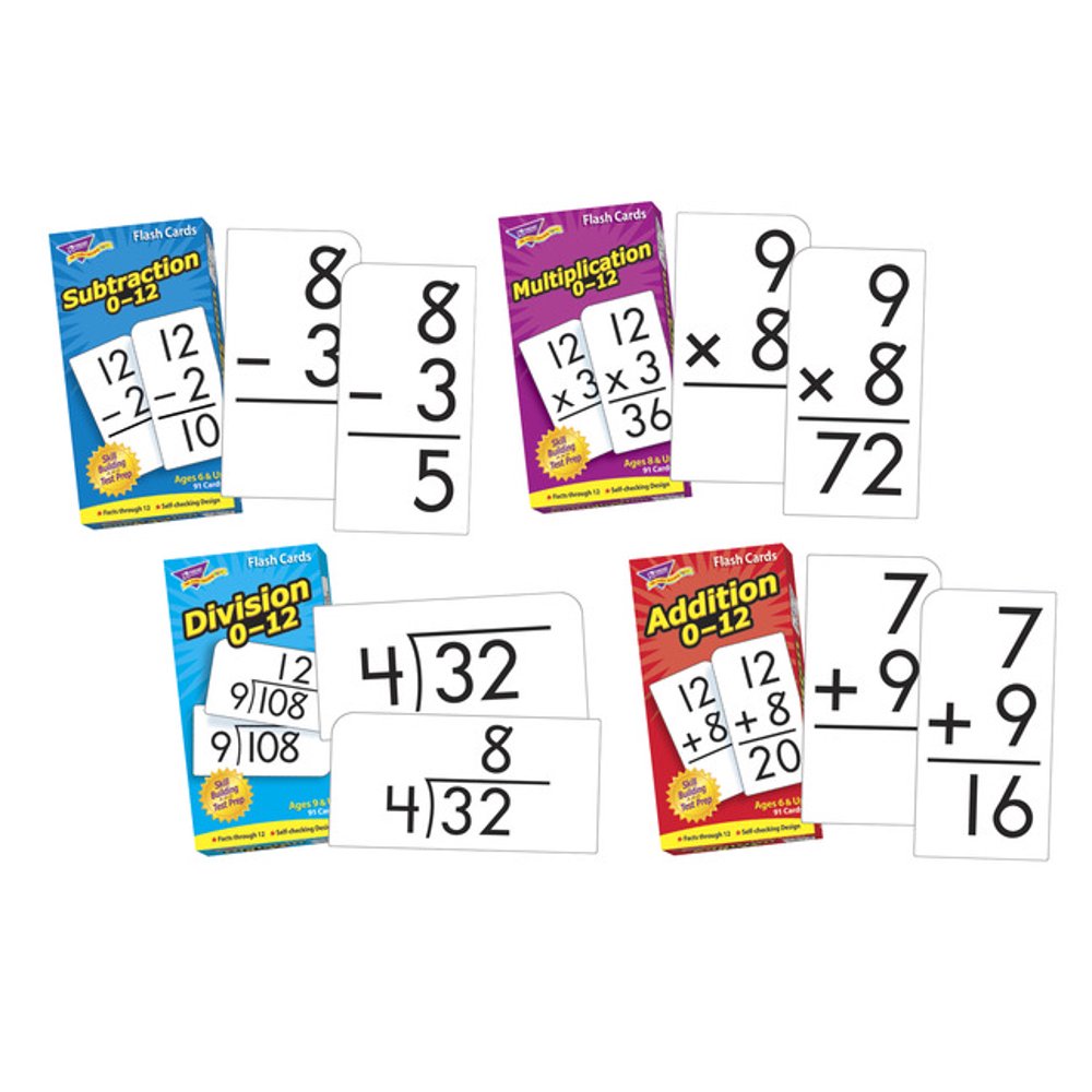 Trend Math Operations Flash Cards Pack, Set of 4 - Walmart.com ...