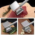 LONGHEXINA Dual-Sided Meat Mallet with Rubber Grip Handle for Steak ...