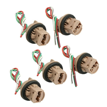 Unique Bargains 5pcs T20 7443 3-Wire Brake Turn Signal Light Sockets ...