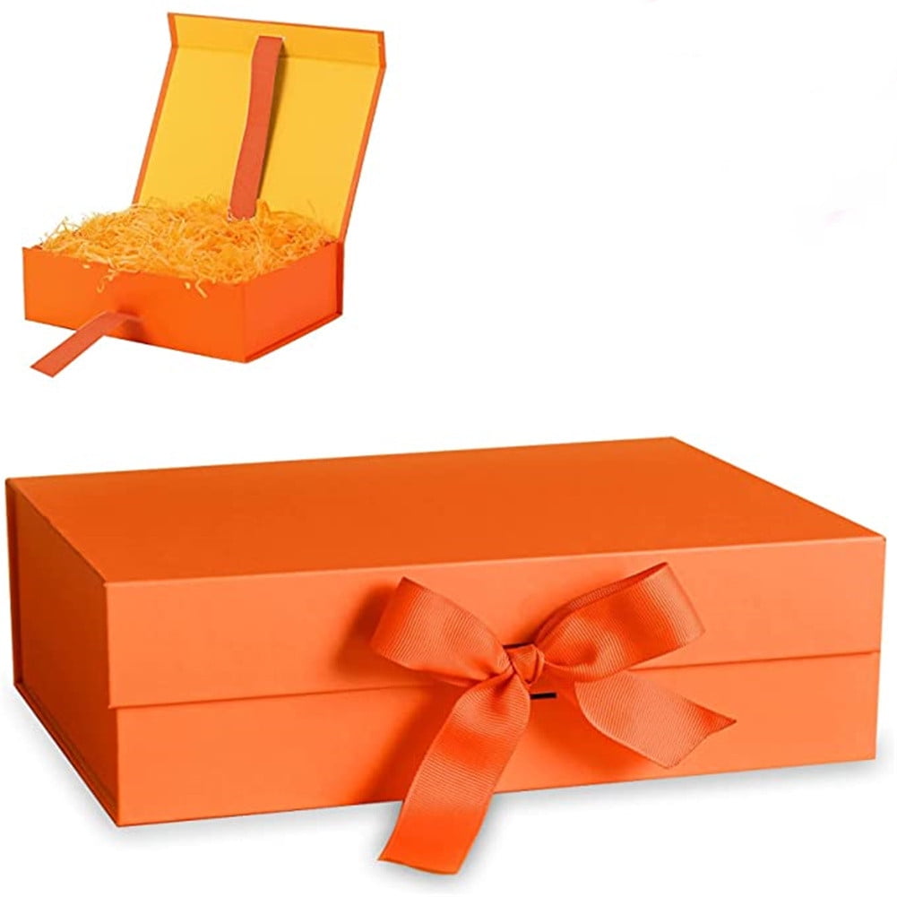 Strong Cardboard Folding Gift Box With Magnetic Buckle Ribbon Exquisite ...