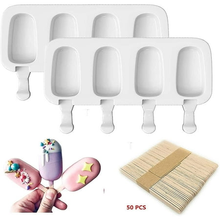 2 Pack Popsicle Molds, Silicone Popsicle Bpa Free, Easy To Use ...