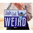 Disney Lilo & Stitch "Let's Get Weird" Reversible Hanging Sign Wall Art ...