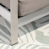 GDF Studio Alec Outdoor Aluminum 4 Seater Chat Set with Fire Pit ...