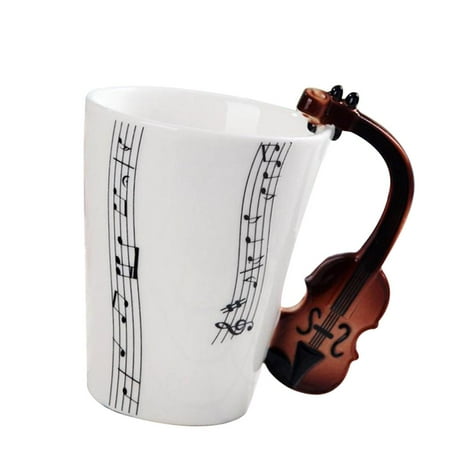 Ceramic Mug Cup Musical Instrument Note Style Coffee Milk Cup Christmas ...