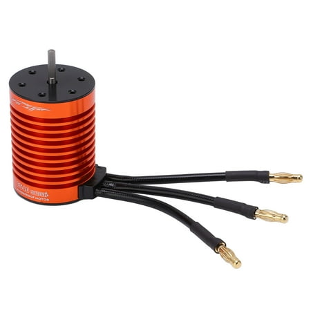 RC Brushless Motor, Brushless Motor 4 Pole 12 Slot F540 4370KV Waterproof Sensorless For 1/10 ...