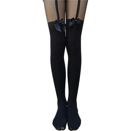 AM Landen Japanese Mock Thigh High Cat Rabbit Bear Garter Tatoo Printed ...