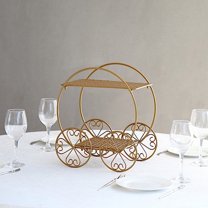 BalsaCircle Gold Metal Swing Cake Stand - 6ft Hanging Dessert Display ...