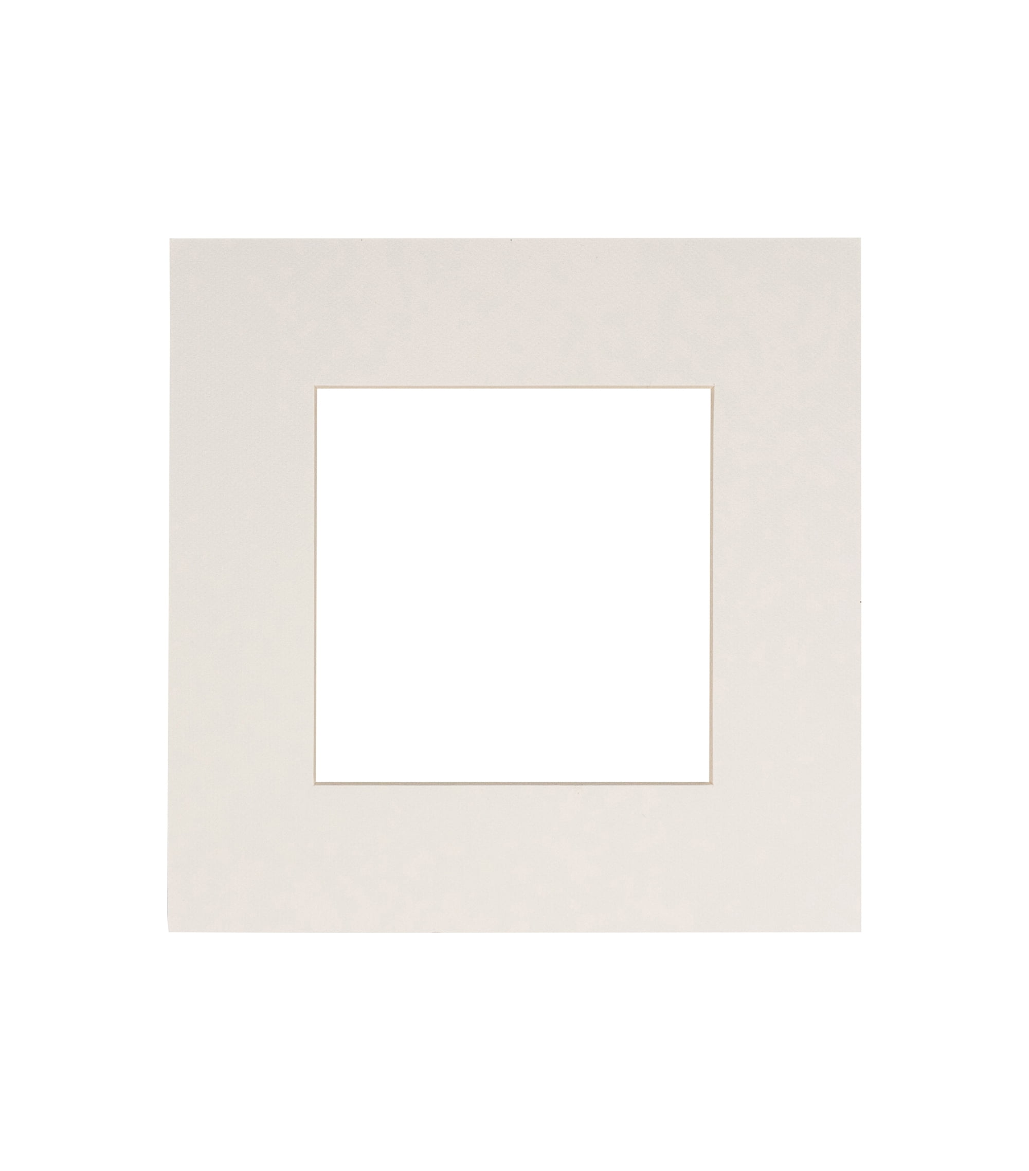 Textured White Acid Free 7x7 Square Picture Frame Mat with White Core ...