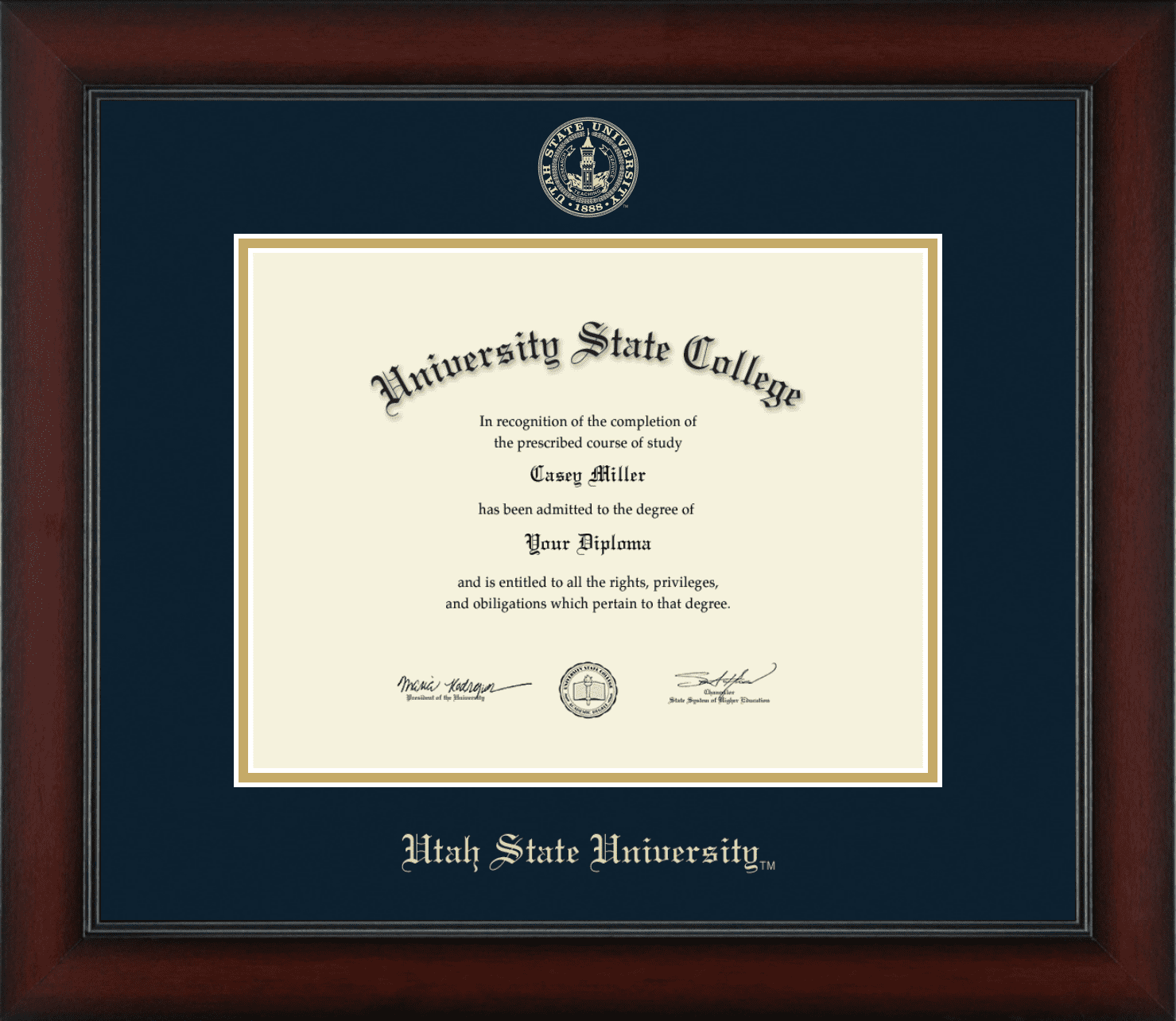 Utah State University Diploma Frame, Document Size 11" x 8.5" - Walmart.com
