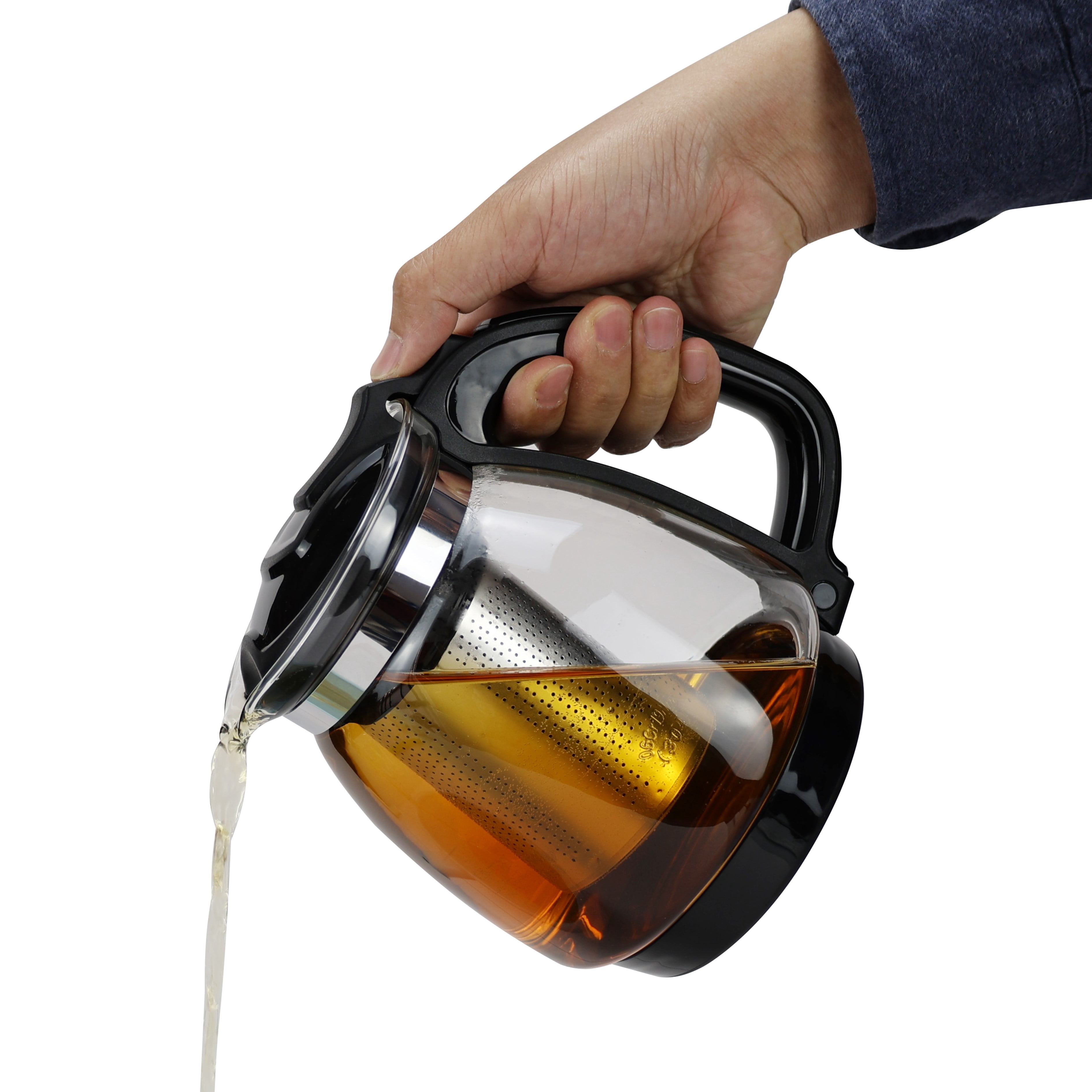 Glass Teapot with Removable Infuser & Protection Base, Tea Maker ...