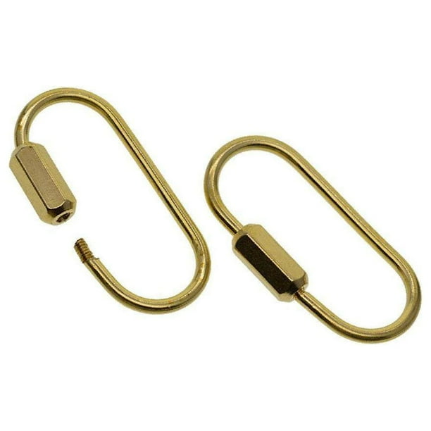 2/6Piece Brass Screw Lock Key Findings Screw Chain Ring Findings Screw ...