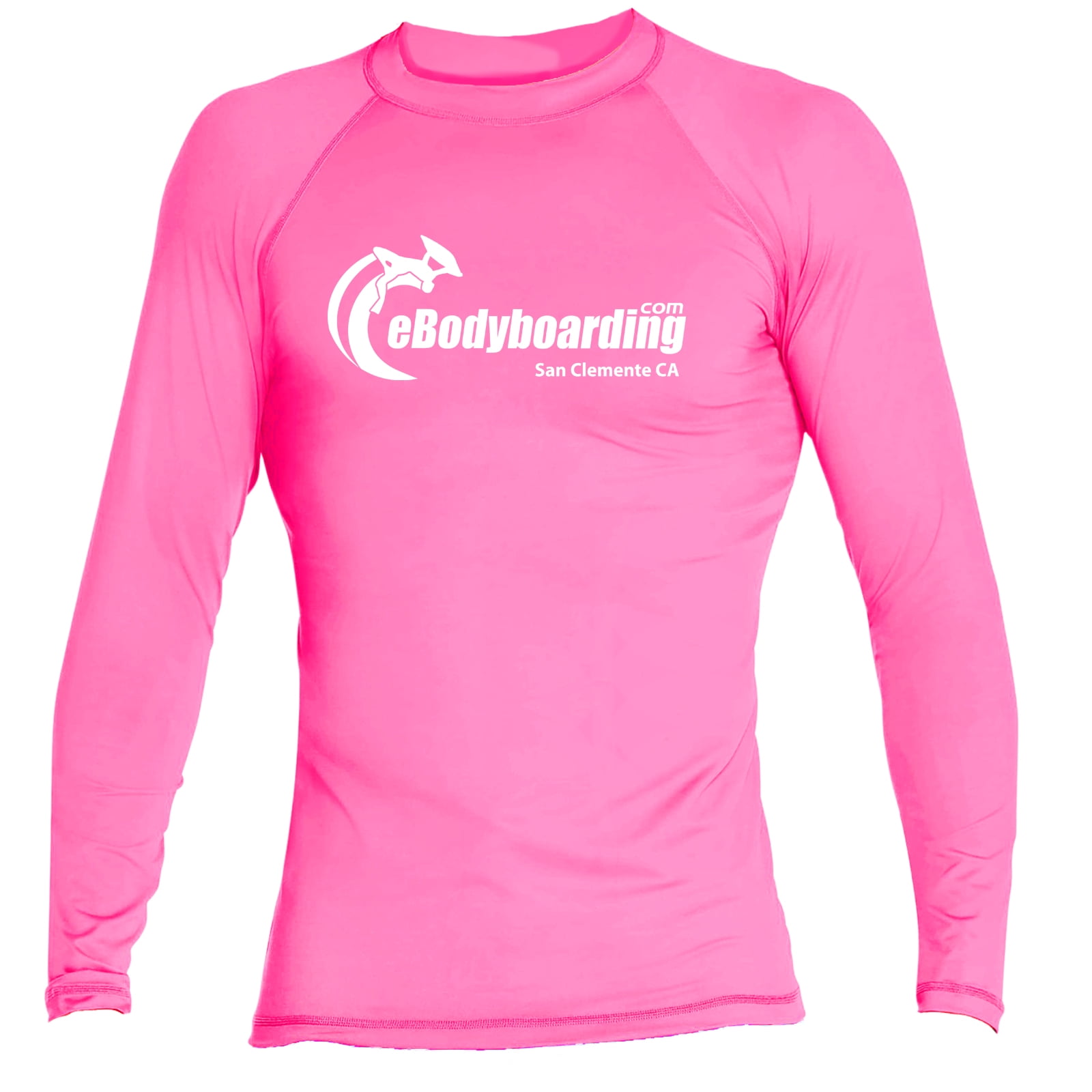 eBodyboarding Bar Logo Long Sleeve Rashguard-PK/WH - Walmart.com