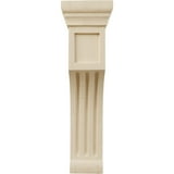 Ekena Millwork 4"W x 4"D x 14"H Recessed Groove Corbel, Rubberwood ...