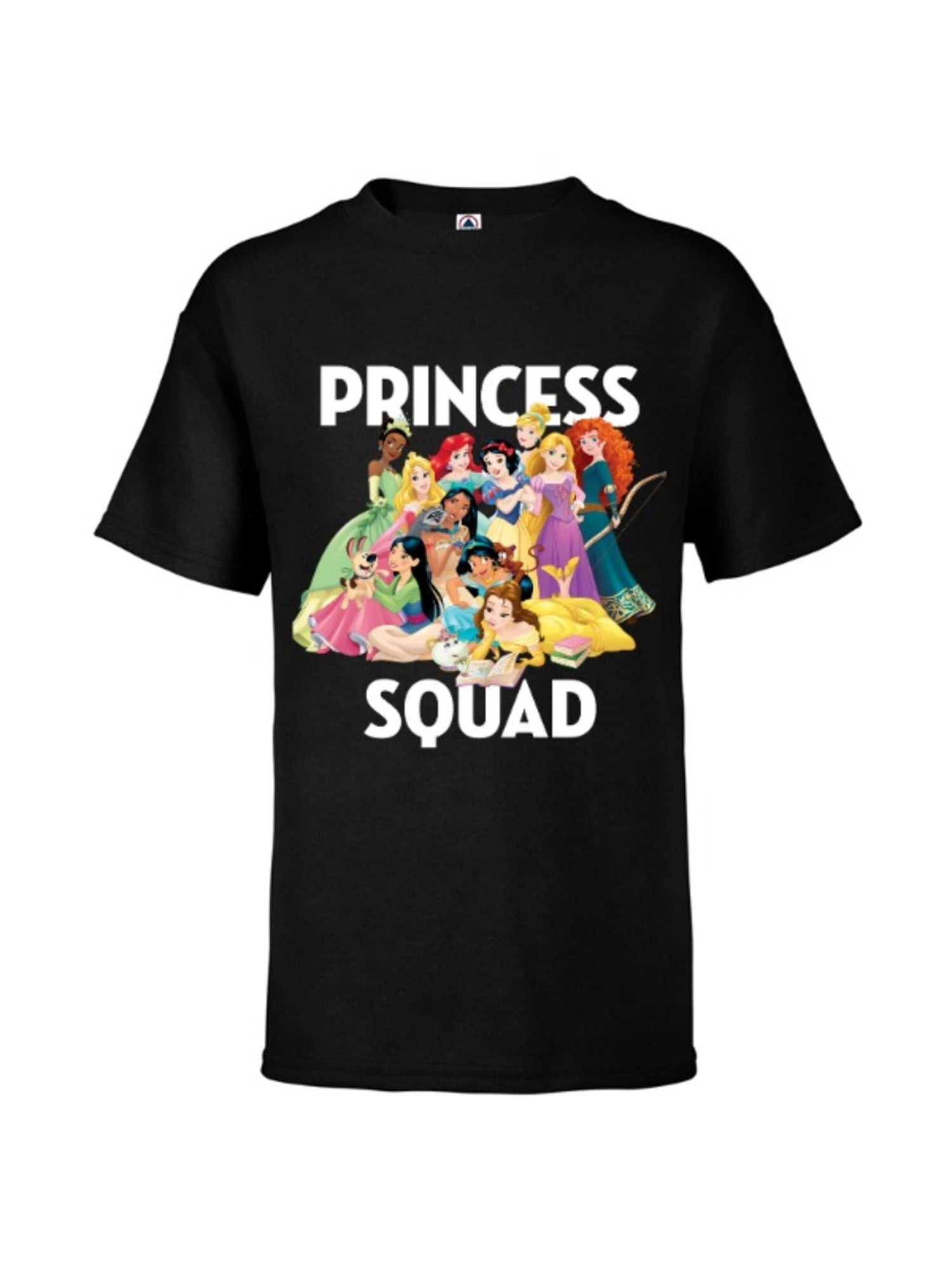 Disney Princess Squad Group T-Shirt - Short Sleeve T-Shirt for Kids ...