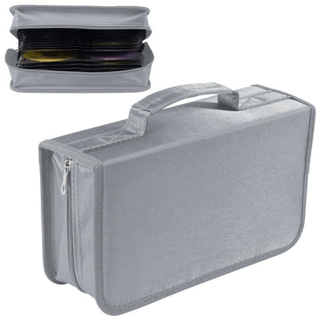 CD Case 128 Capacity CD/DVD Wallet Binder, DVD Case Portable Zipper CD ...