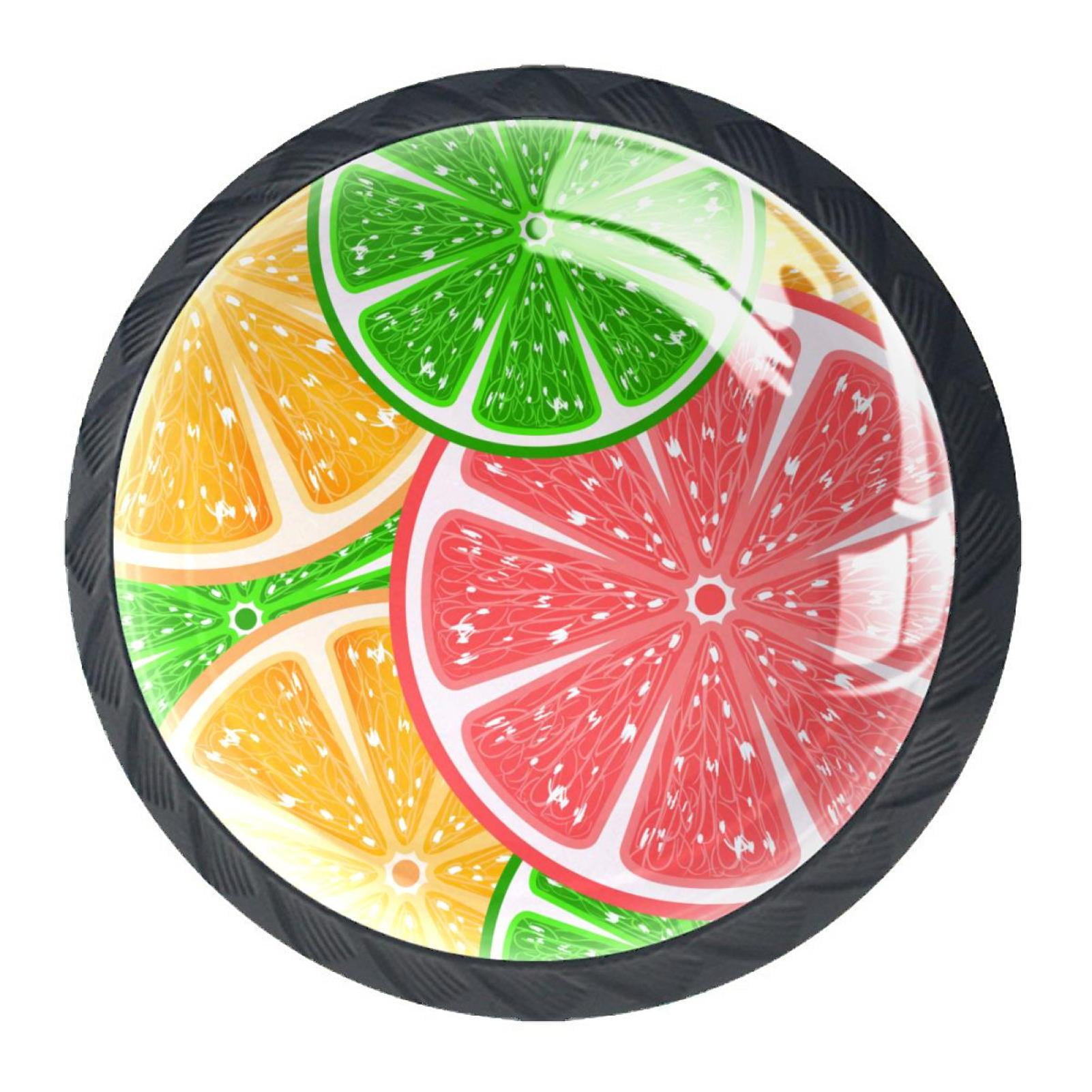 4 Pcs Citrus Fruit Knobs for Kitchen Cabinet Cupboard Dresser Bookcase ...