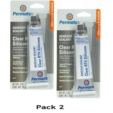 Permatex 80855 Clear RTV Silicone Adhesive Sealant, 11 oz. - Walmart.com