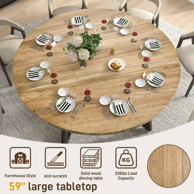 8 Person Circular Dining Table