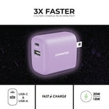 Liquipel Powertek Glow in the Dark 20W Combo Wall Charger - Purple ...