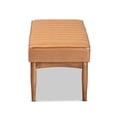 Baxton Studio Daymond Upholstered & Tufted Bench, Tan - Walmart.com