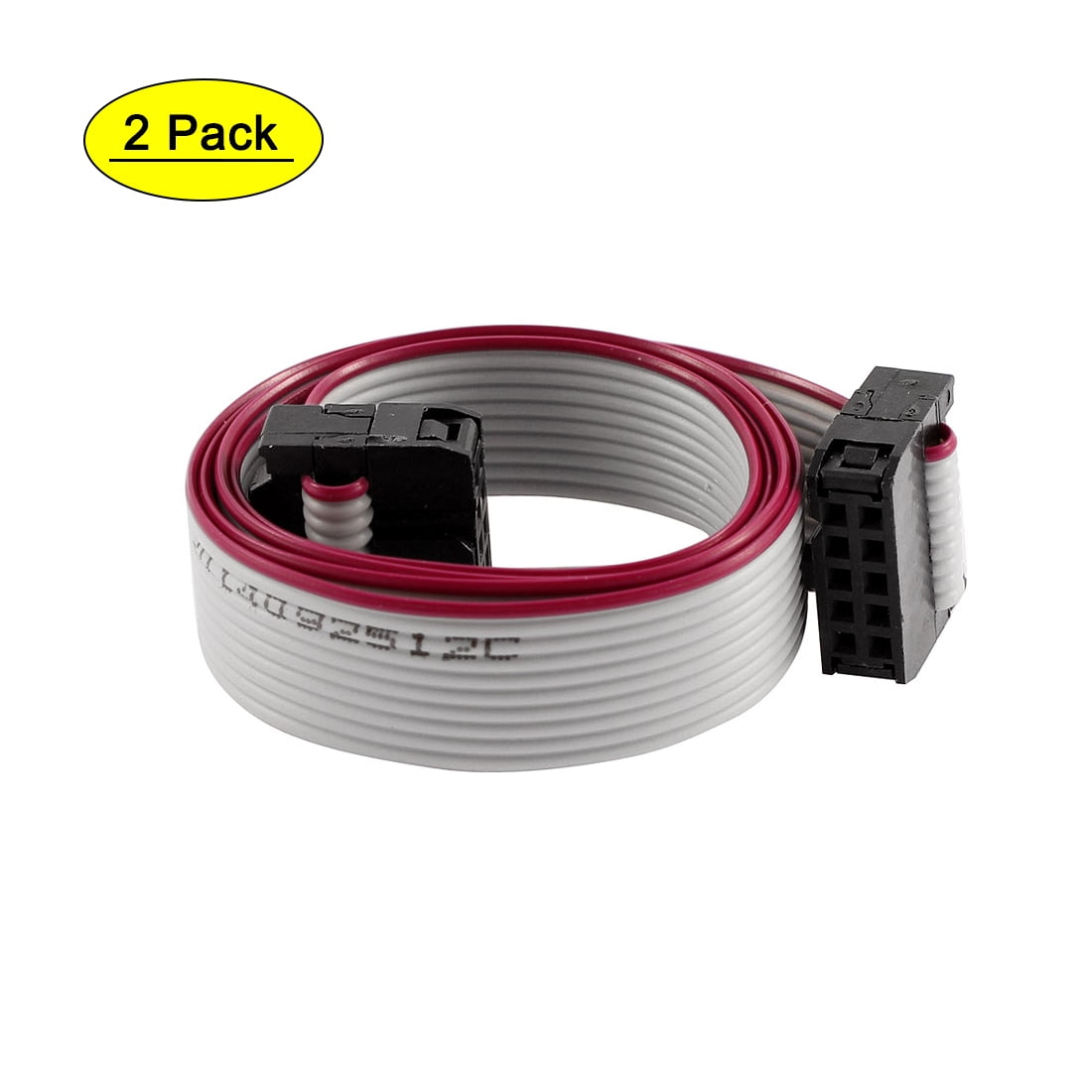 2pcs 50cm IDC 10Pin Hard Drive Extension Wire Flat Ribbon Cable f ...