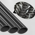 3K Carbon Fiber Tubes - Set of 2, Length 500mm, Outer Diameter 19mm ...