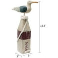 Seagull Statue Decor Nautical Theme Sea Bird Sitting on a Pillar Hand ...