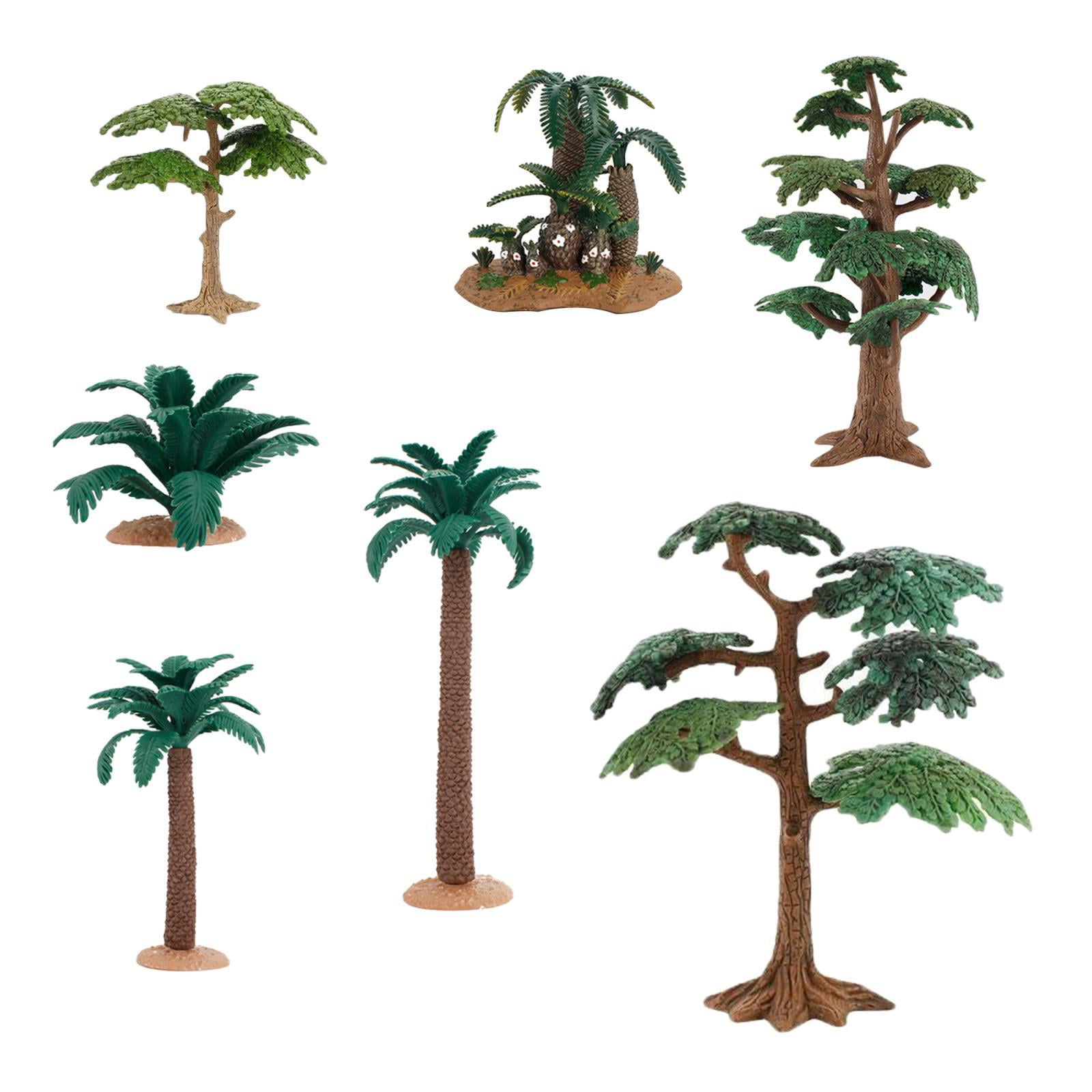 7Pcs Mixed Model Trees, 1.7-9 Inch(4.5 -24 Cm), Scale Trees, Diorama ...