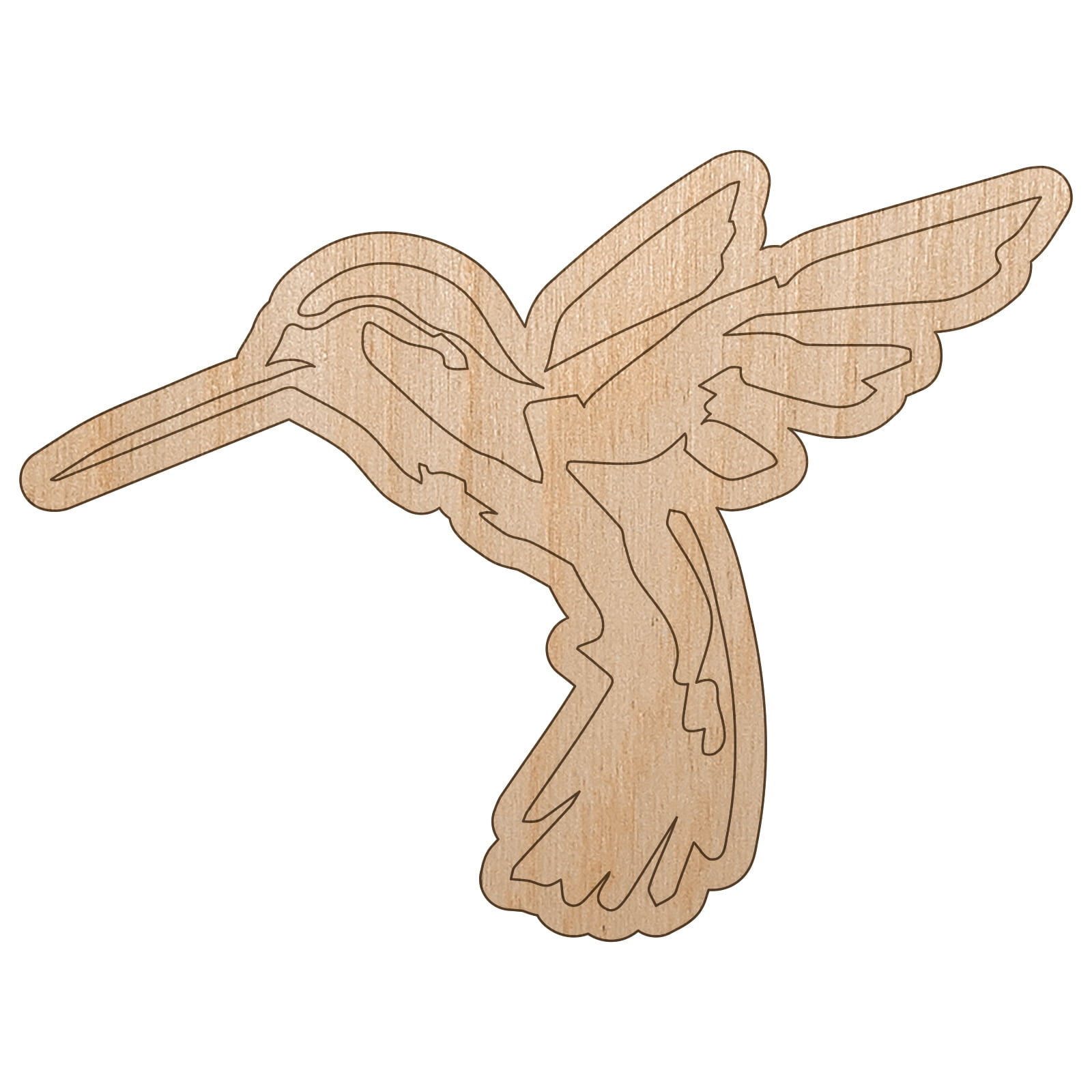 Hummingbird Sketch Wood Shape Unfinished Piece Cutout Craft DIY ...