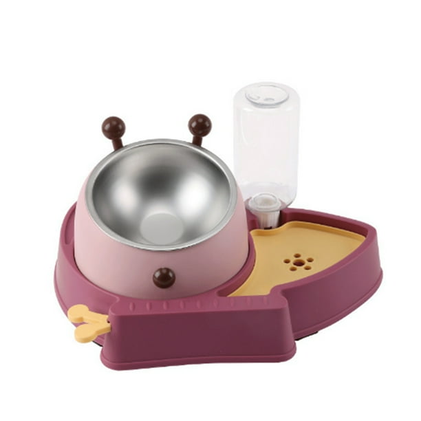 AVEKI Pet Food and Water Box Butterflies and Bees Shape 15 Degrees Tilt ...