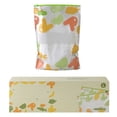 Set of 10 Cartoon Fruit Print Ziplock Food Storage Pouches Writeable ...