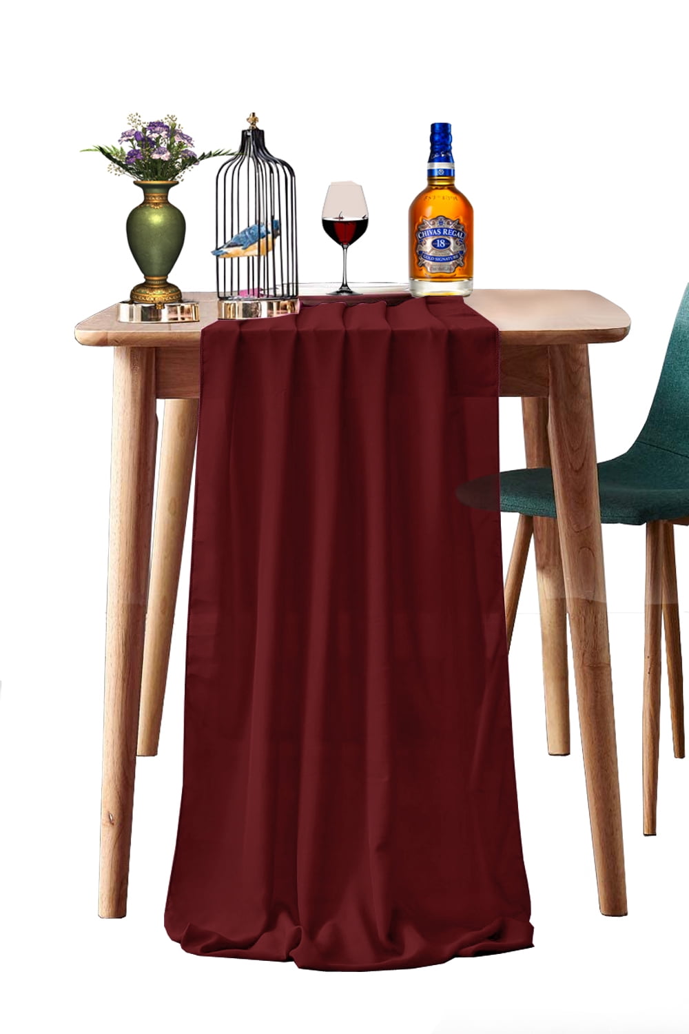 MDS pack of 5 Wedding 27 x 170 inch chiffon Table Runner for Wedding ...