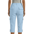 2026 Summer Solid Color Multi Pocket Cargo Capris for Women Casual ...