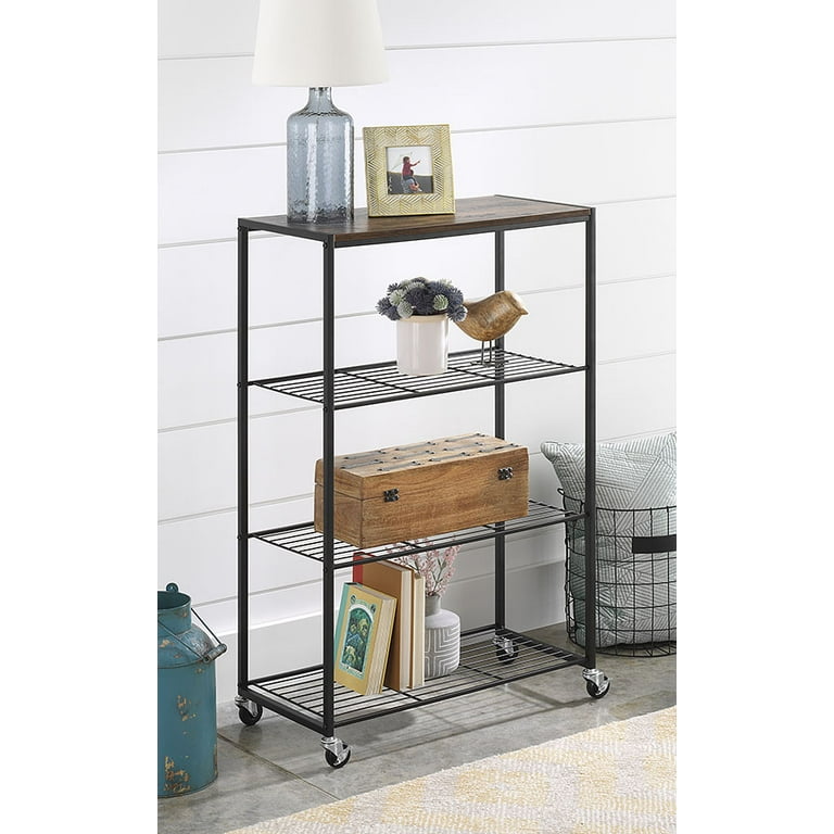 Free Shipping! Whitmor Modern Industrial 4-Shelf Metal and Free Shipping! Whitmor Modern Industrial 4-Shelf Metal and