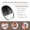 Clip In Bangs- Bangs Hair Clip Black Clip Bangs Real Human Hair Air ...
