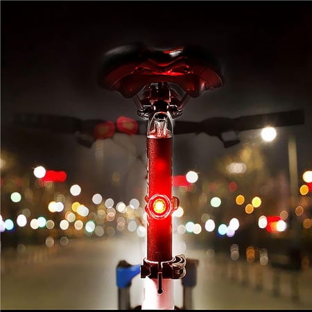 LED Waterproof Bicycle Cycling Rear Flash Cycling Warning Red Lights ...