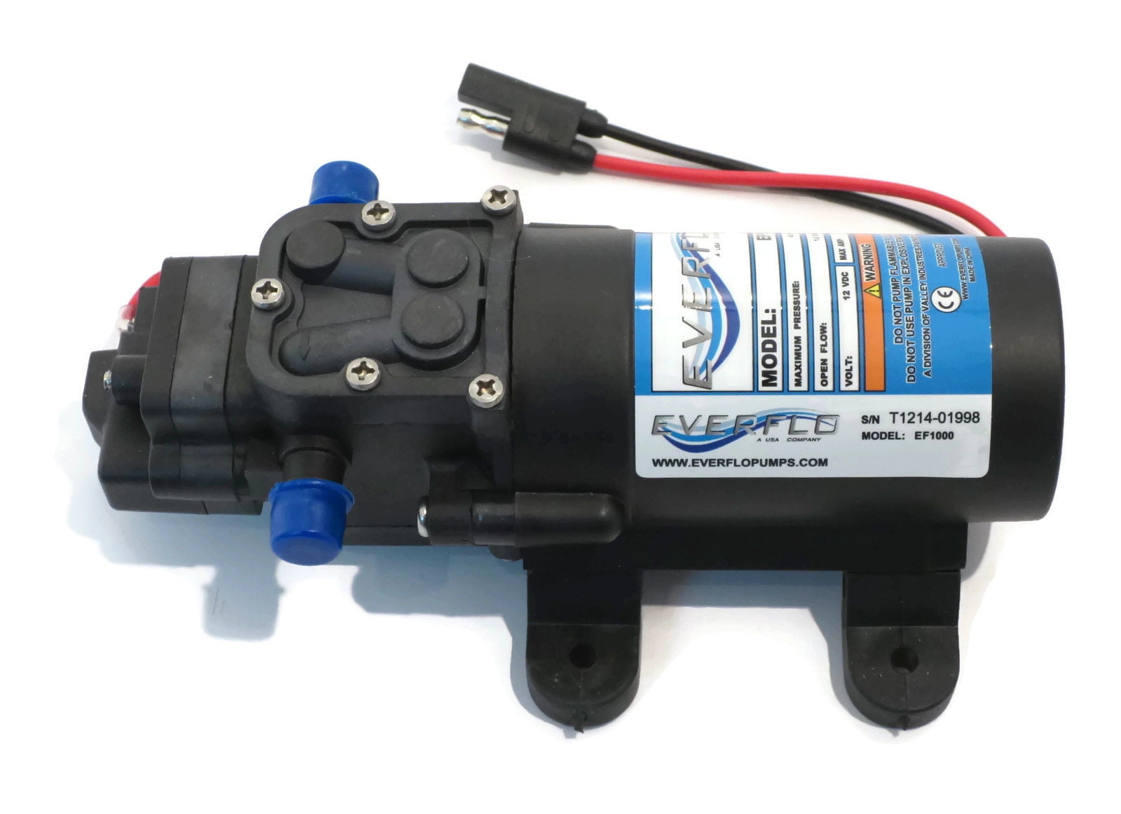 Everflo New RV Marine 12 Volt DC 12 V Demand Fresh Water Diaphragm Self