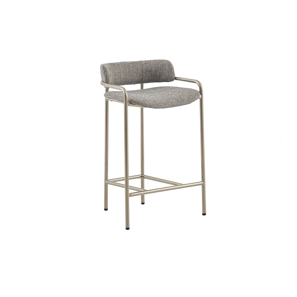 Modern Counter Height Stool with Gold Metal Base, Comfy Bar Stools with ...
