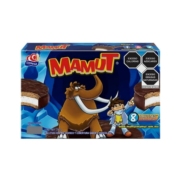 Pack de 12 Galletas Gamesa Mamut de 8/30g Gamesa Mamut | Bodega Aurrera ...