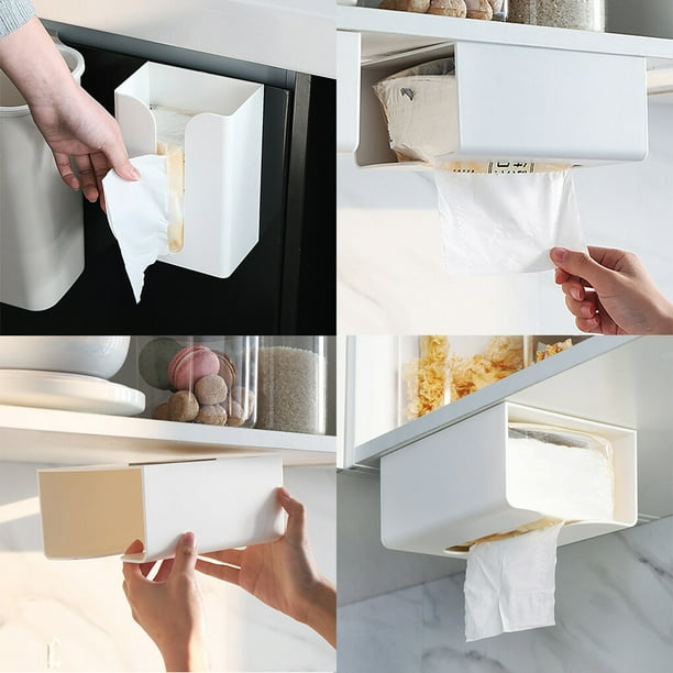 pitrice Wall-mounted Bathroom Tissue Box Kitchen Paper Storage Case ...