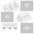 Amosfun 50Pcs 3 Positions Pre Insulated Terminal Blocks White PP Shell ...