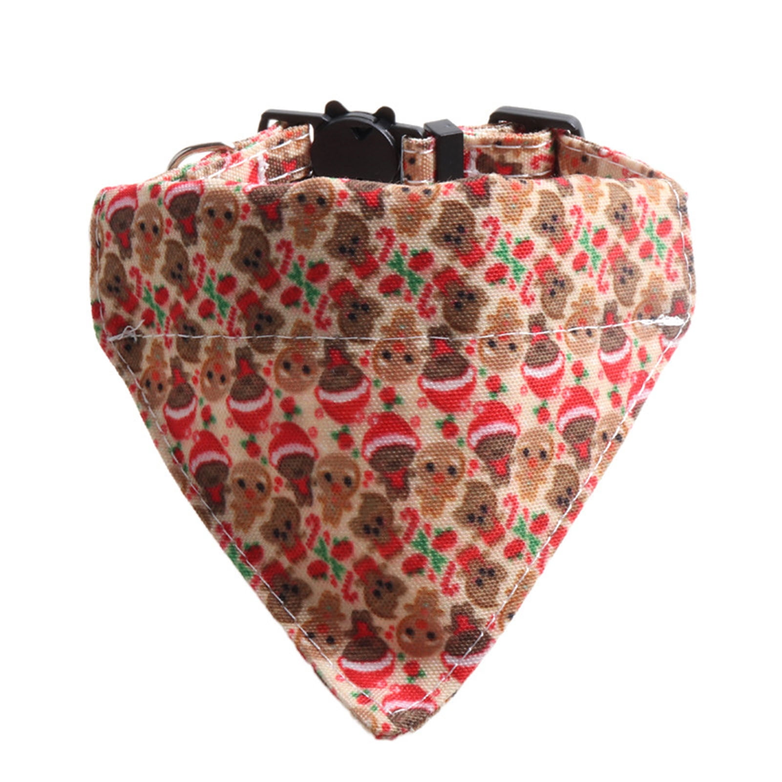 Triangle Dog Bandana, Christmas Style Santa Claus Gingerbread Man ...