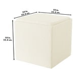 Mainstays Large Cube Storage Ottoman, Cream - Walmart.com
