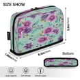 8.3"x5.9" Large-Capacity Multi-Pocket Vertical Pencil Case Teal Purple ...