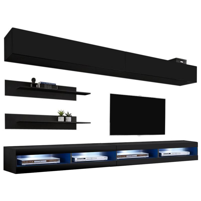 Fly I1 34TV Wall Mounted Floating Modern Entertainment Center - Walmart.com