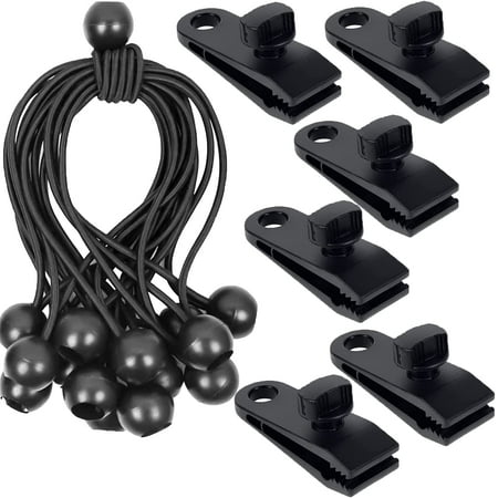 Tarp Clip Heavy Duty Lock rip with Ball Bungee Strap , 26pc Awning ...