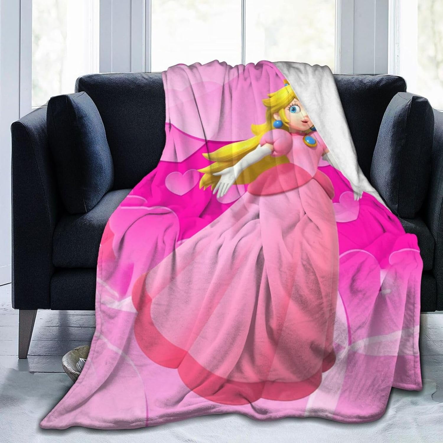 Click here for Kljhyu Cartoon Pink Throw Princess Peach Blanket F... prices